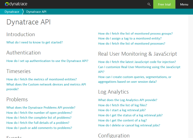 Dynatrace Real User Monitoring Javascript Code Management Api Overview Sdk Documentation