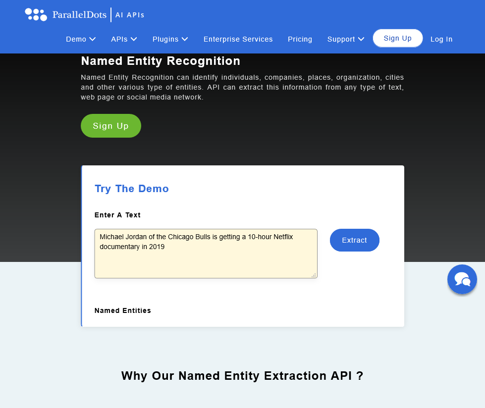 Paralleldots Named Entity Recognition Api Overview Sdk Documentation And Alternatives Rapidapi