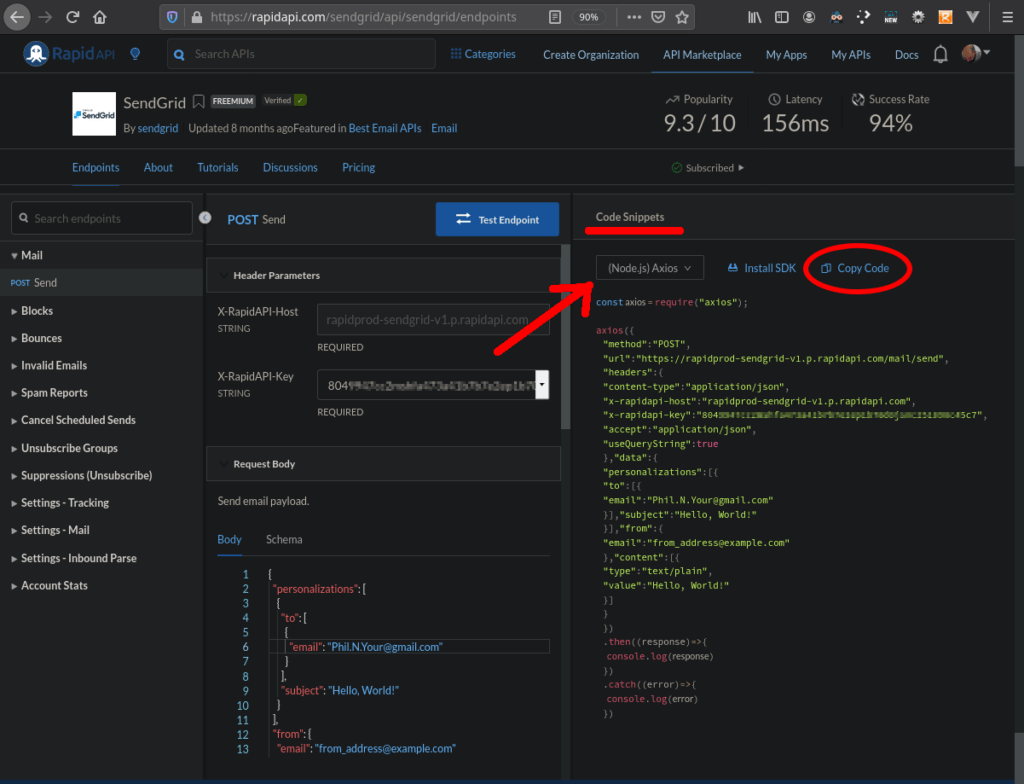 How To Use An Email Api With Javascript Email Api Javascript Tutorial
