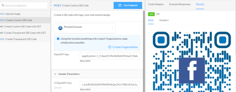 How To Use The Custom Qr Code With Logo Api With Python Php Ruby And Javascript Examples Rapid
