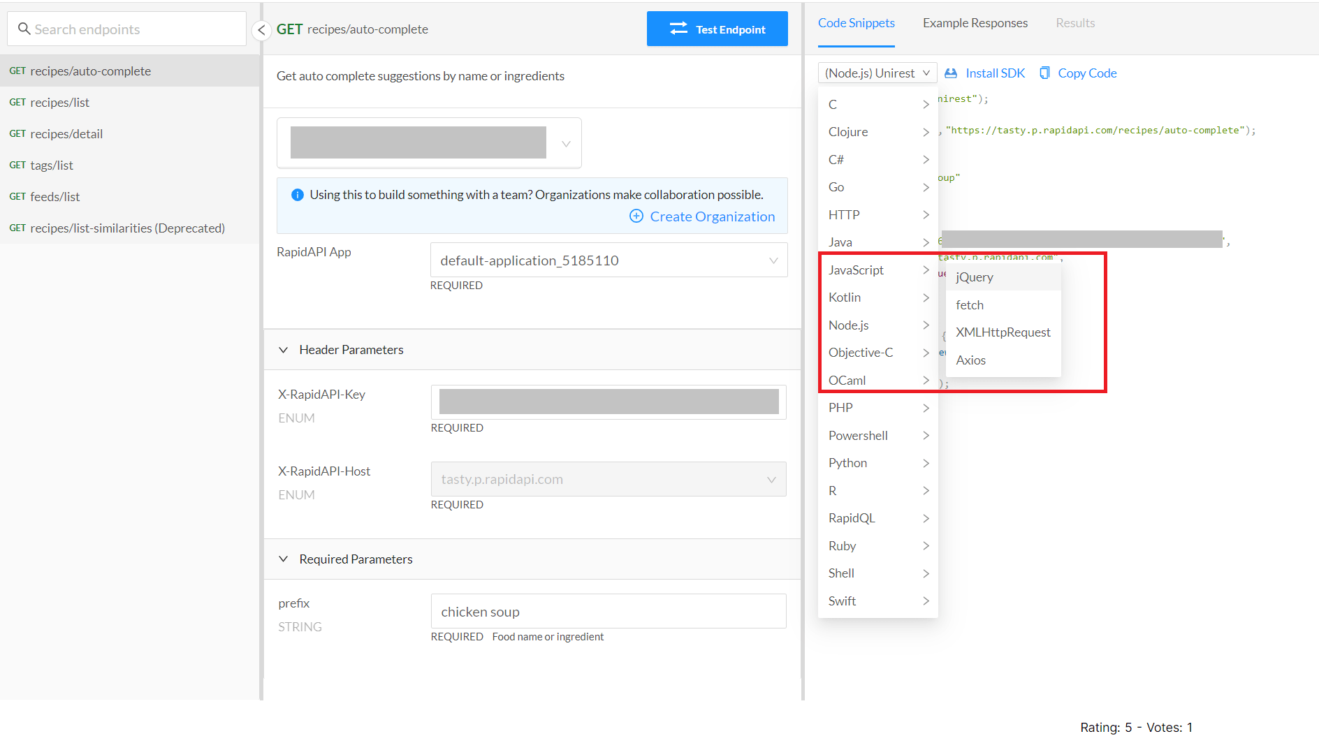 How To Use The Tasty Api With Java Python Php Ruby And Javascript Examples Rapid Blog