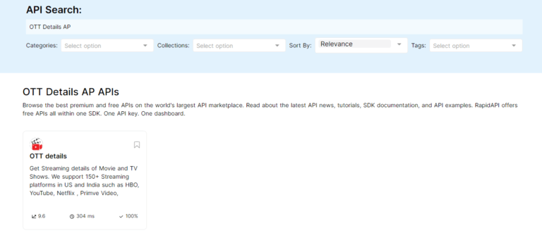 How To Use The Ott Details Api With Python Php Ruby And Javascript Examples Rapidapi