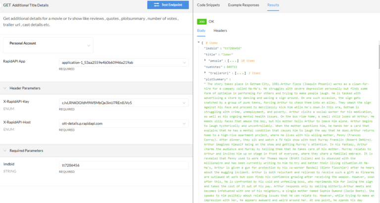 How To Use The Ott Details Api With Python Php Ruby And Javascript Examples Rapidapi